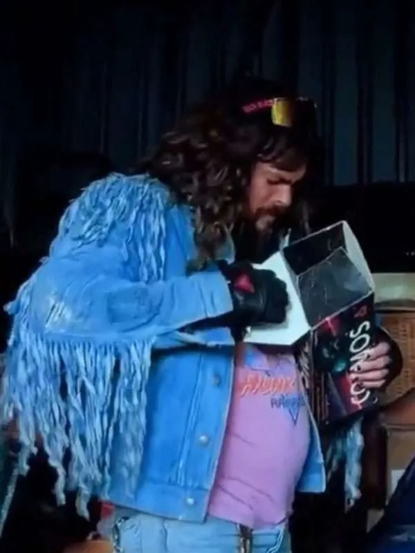 Jason Momoa Minecraft Jacket in Blue Leather - Zing Apparel